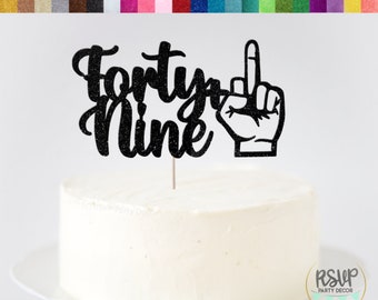 50th Birthday Cake Topper, Fun, Middle Finger, 491 - Etsy UK