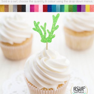 Coral Cupcake Toppers, Under the Sea Food Picks, Beach Cupcake Toppers ...