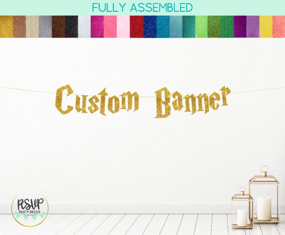 Custom Banner in Wizard Font, Personalized Wizard Party Decorations ...