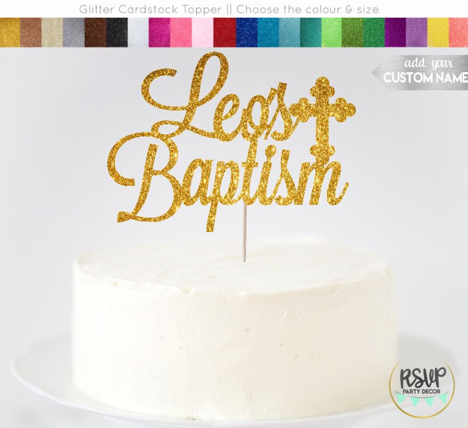 Custom Baptism Cake Topper Baptism Cake Topper Personalized | Etsy