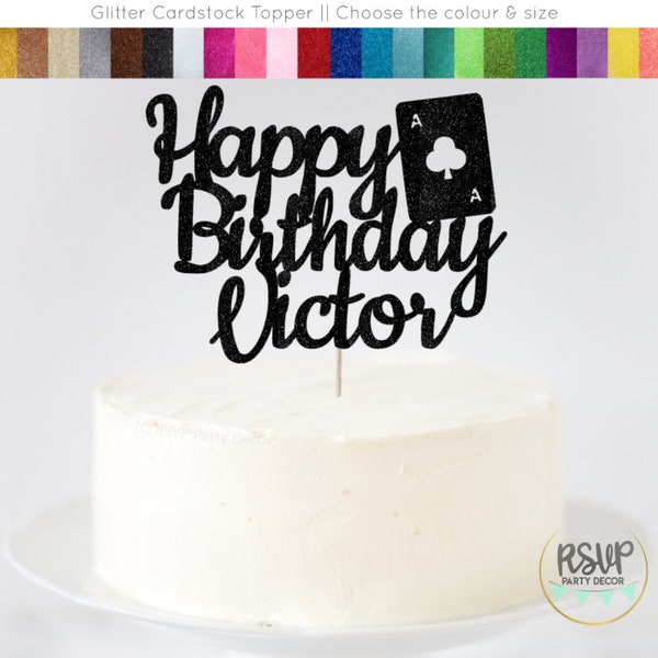 Playing Card Cake Topper - Etsy
