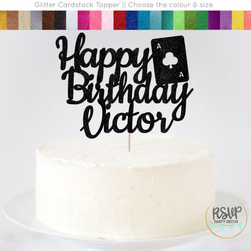 Playing Card Cake Topper - Etsy