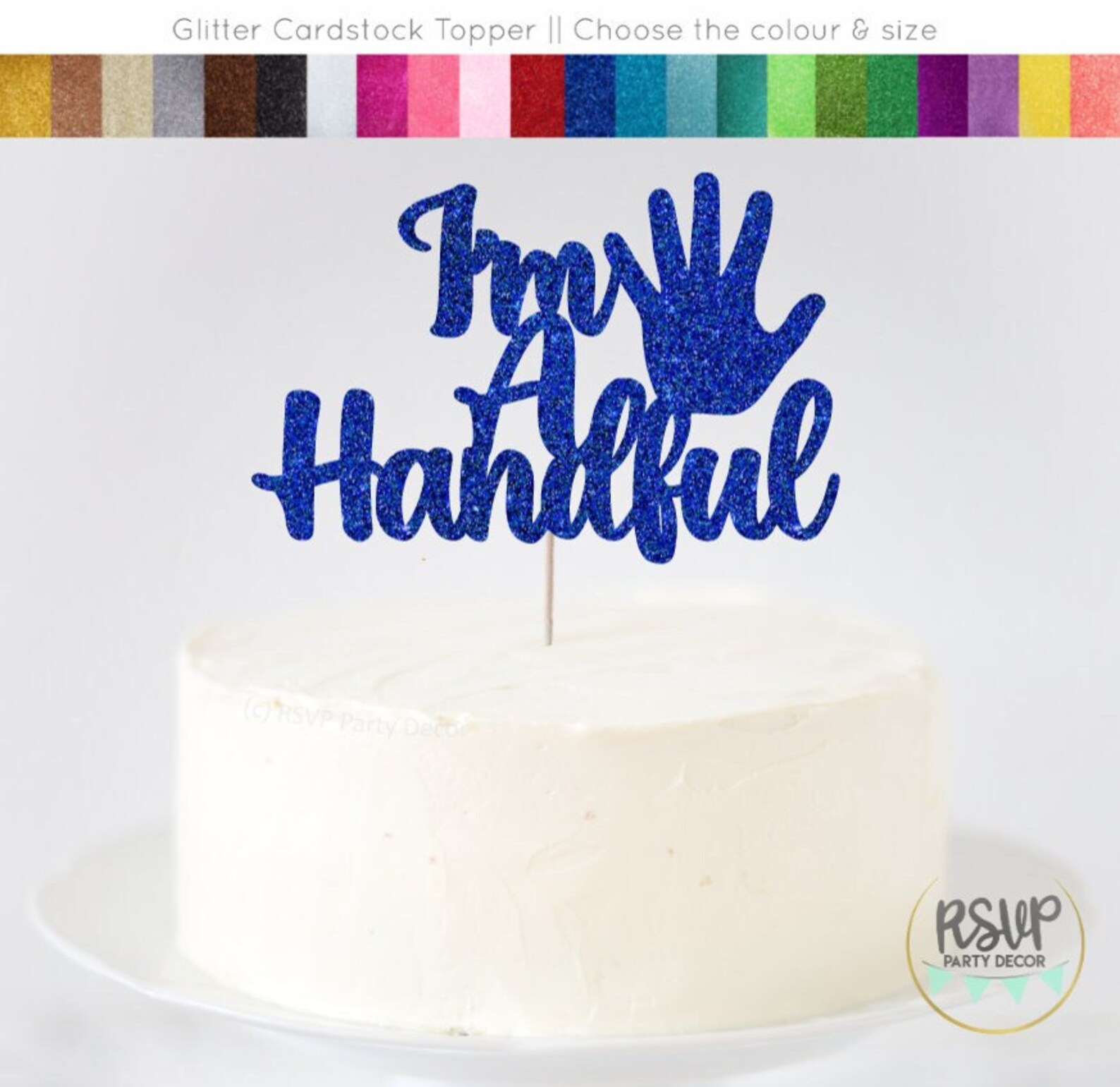 I'm A Handful Cake Topper 5th Birthday Cake Topper Fifth - Etsy
