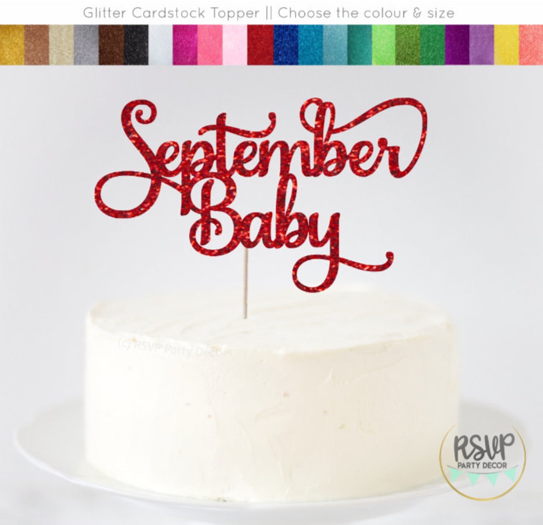 September Baby Cake Topper, Fall Themed Baby Shower Cake Topper ...