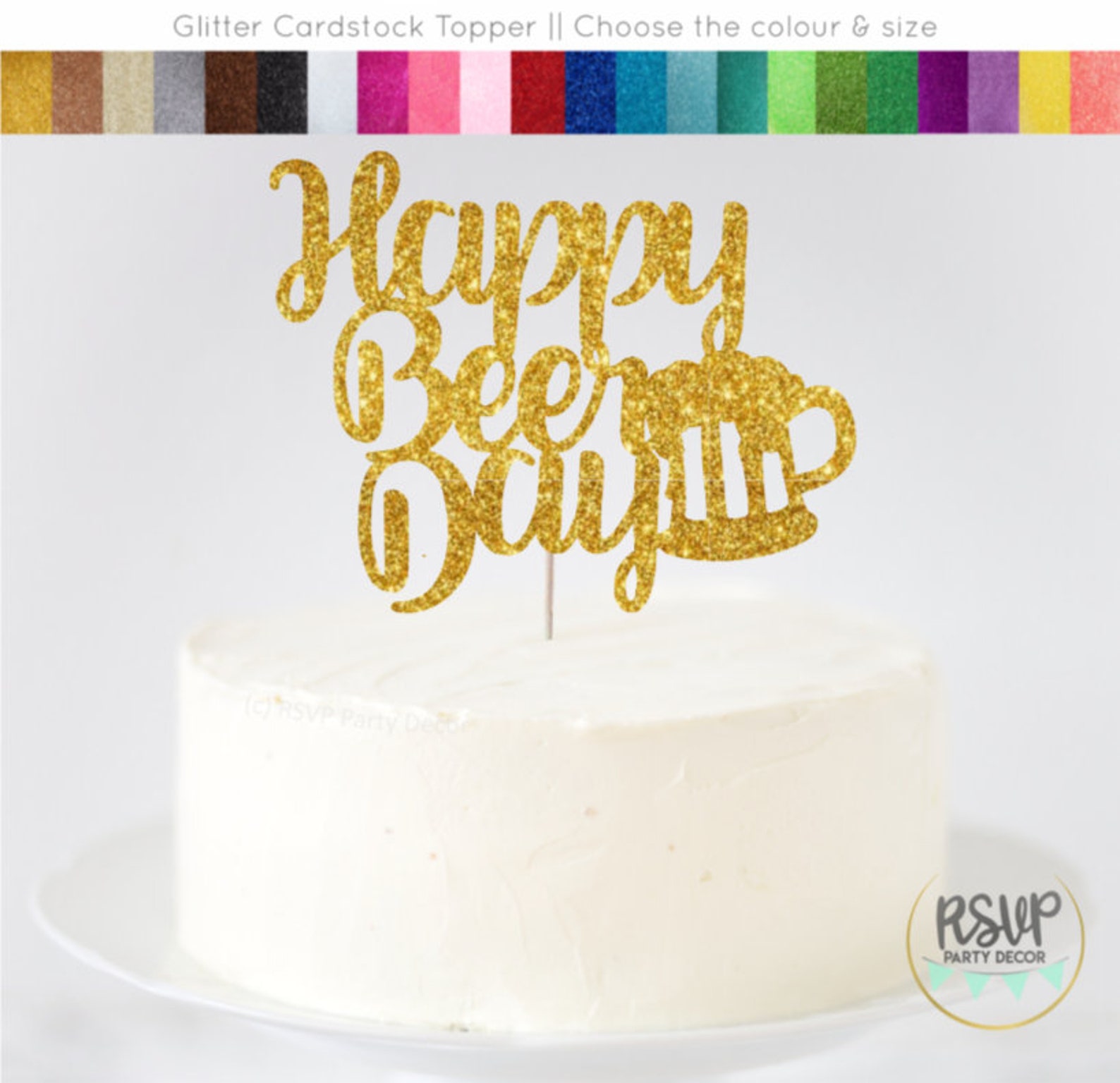Happy Beer Day Cake Topper Beer Birthday Cake Topper Beer - Etsy