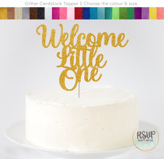 Welcome Little One Cake Topper, Baby Shower Cake Topper, Gender Reveal ...
