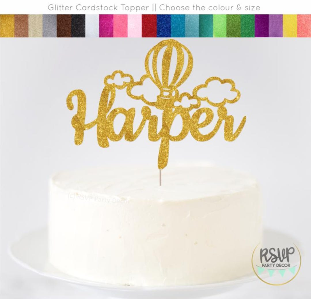 Custom Hot Air Balloon Cake Topper, up up & Away Cake Topper, Carnival ...