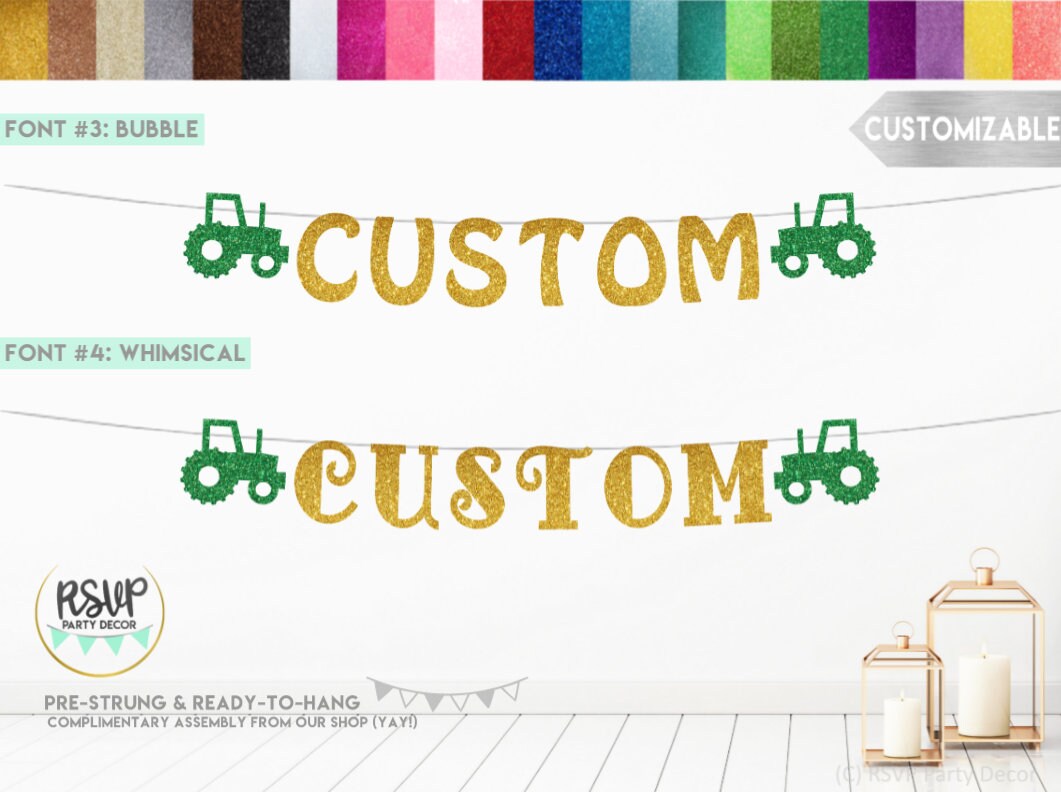 Custom Tractor Banner Tractor Party Decorations Farm Party | Etsy