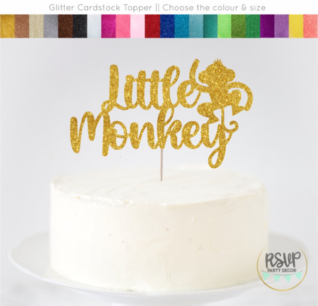 Little Monkey Cake Topper, Safari Baby Shower Cake Topper, Jungle Baby ...