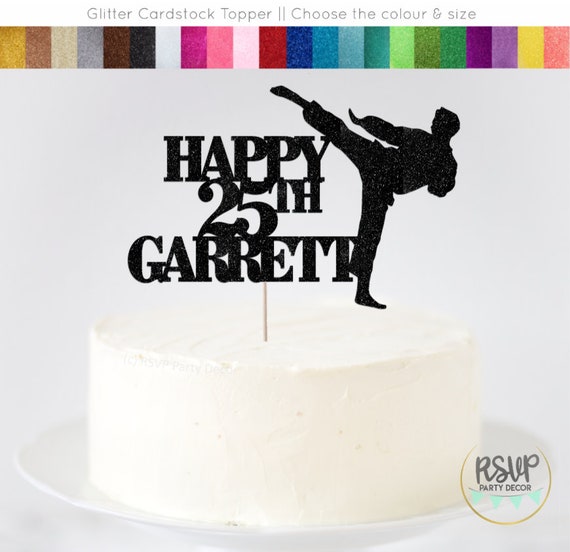 Custom Karate Cake Topper, Karate Birthday Party Decorations, Karate ...