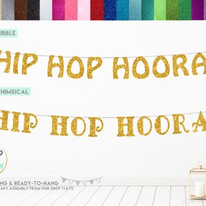 Hip Hop Hooray Banner, Bunny Baby Shower Decorations, Little Bunny Baby ...