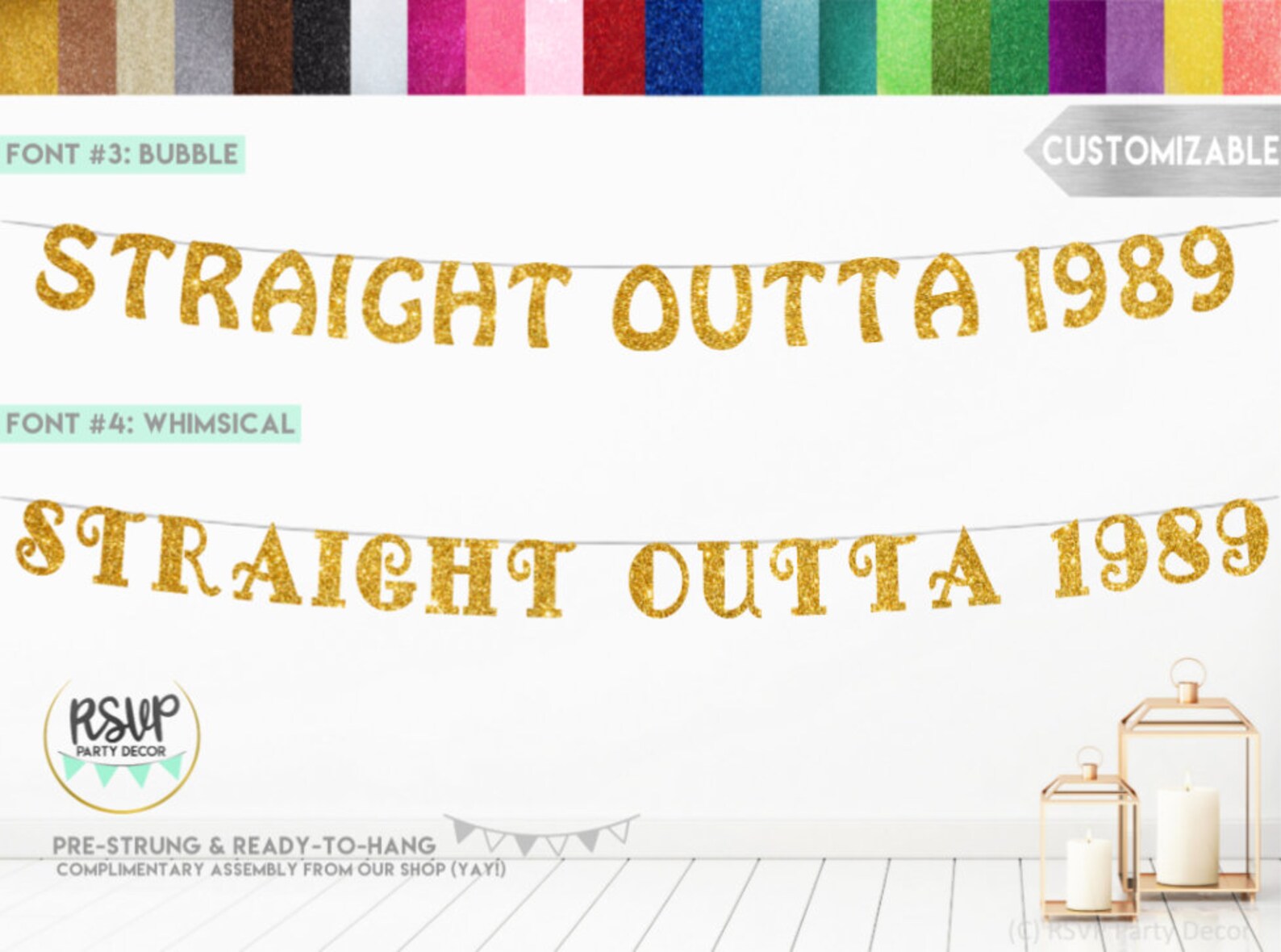 ANY YEAR Straight Outta Year Banner Straight Outta 1989 - Etsy