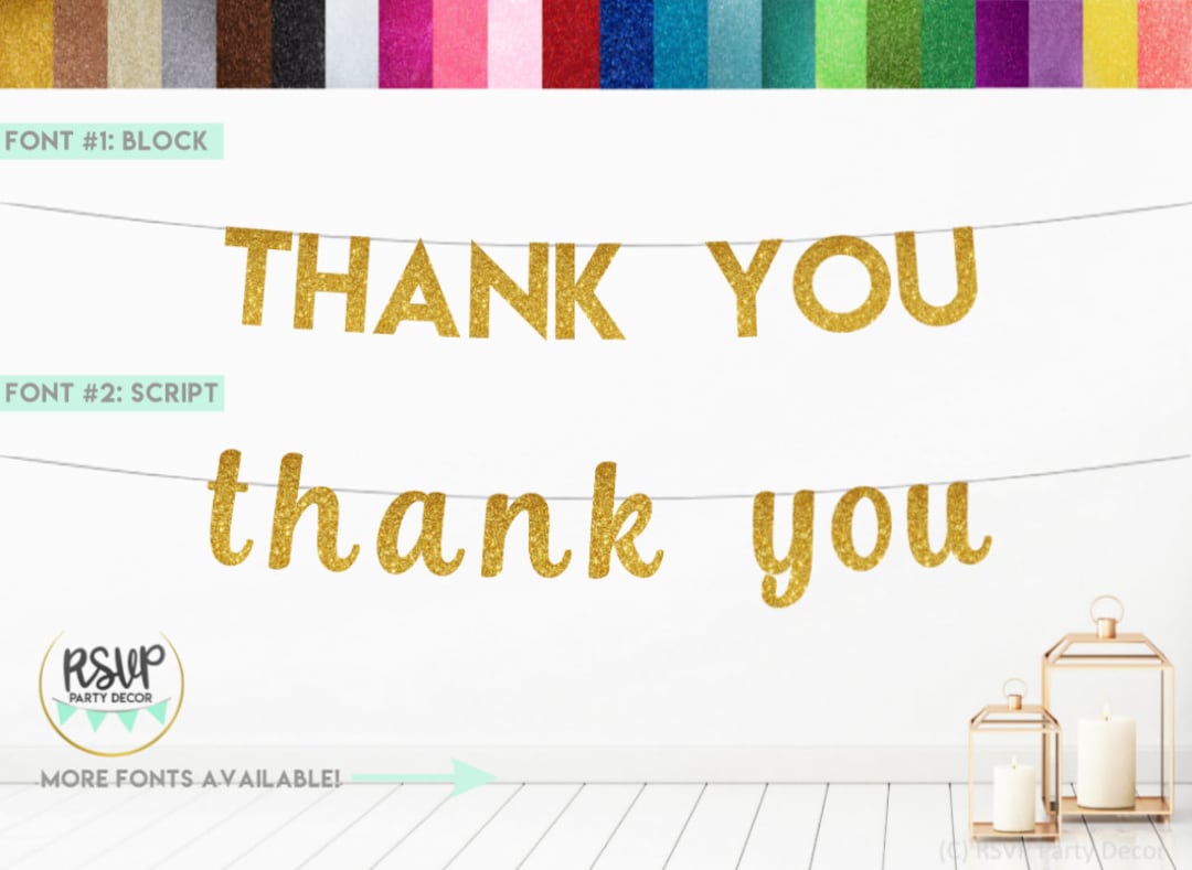 Thank You Banner, Thank You Sign, Thank You Photo Prop, Gift Table ...