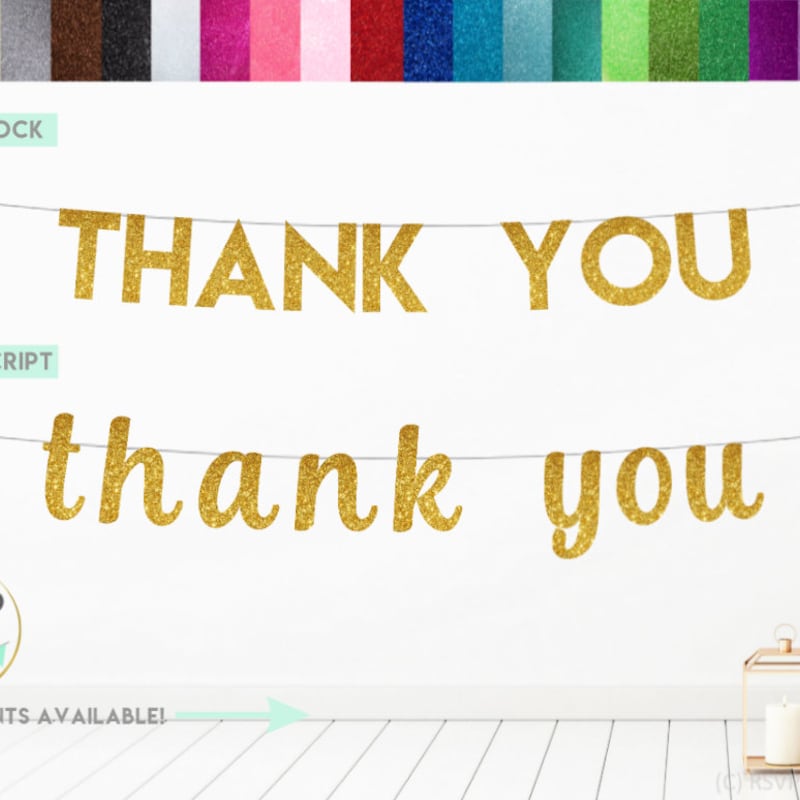 Thank You Banner - Etsy