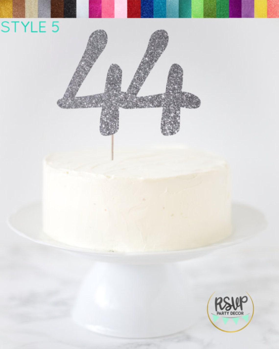 Forty Four Cake Topper 44 Cake Topper Fortyfour Cake Topper | Etsy