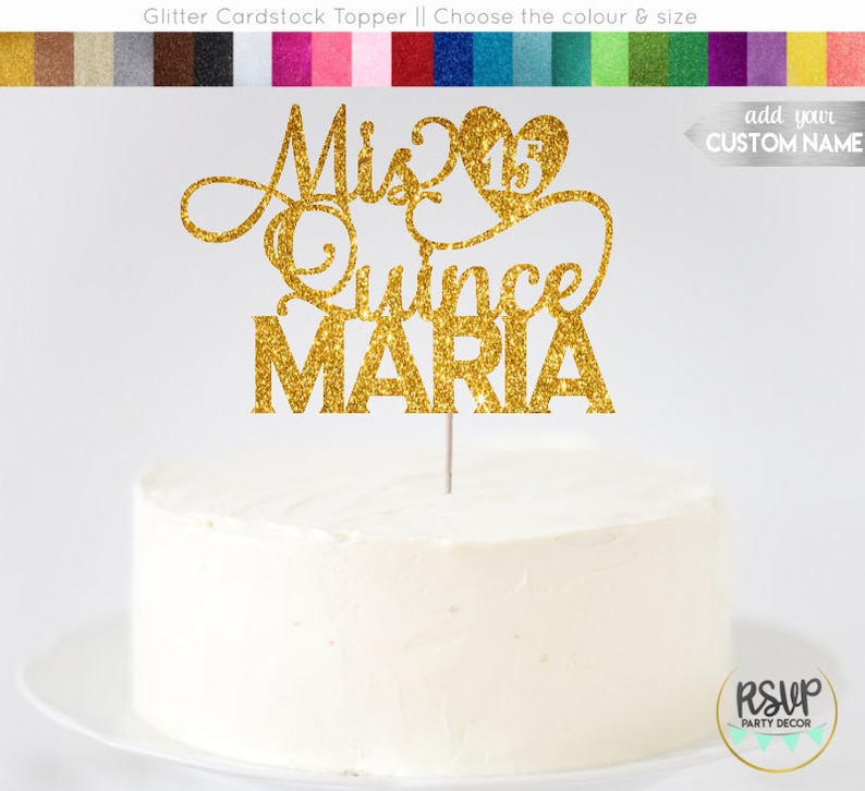 Custom Mis Quince Cake Topper Mis Quince Topper Quinceanera - Etsy UK