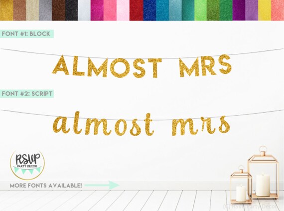 Almost Mrs Banner, Bachelorette Banner, Bridal Shower Banner, Future ...