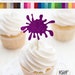 Slime Cupcake Toppers, Paint Splat Food Picks, Slime Themed Party, Lava ...