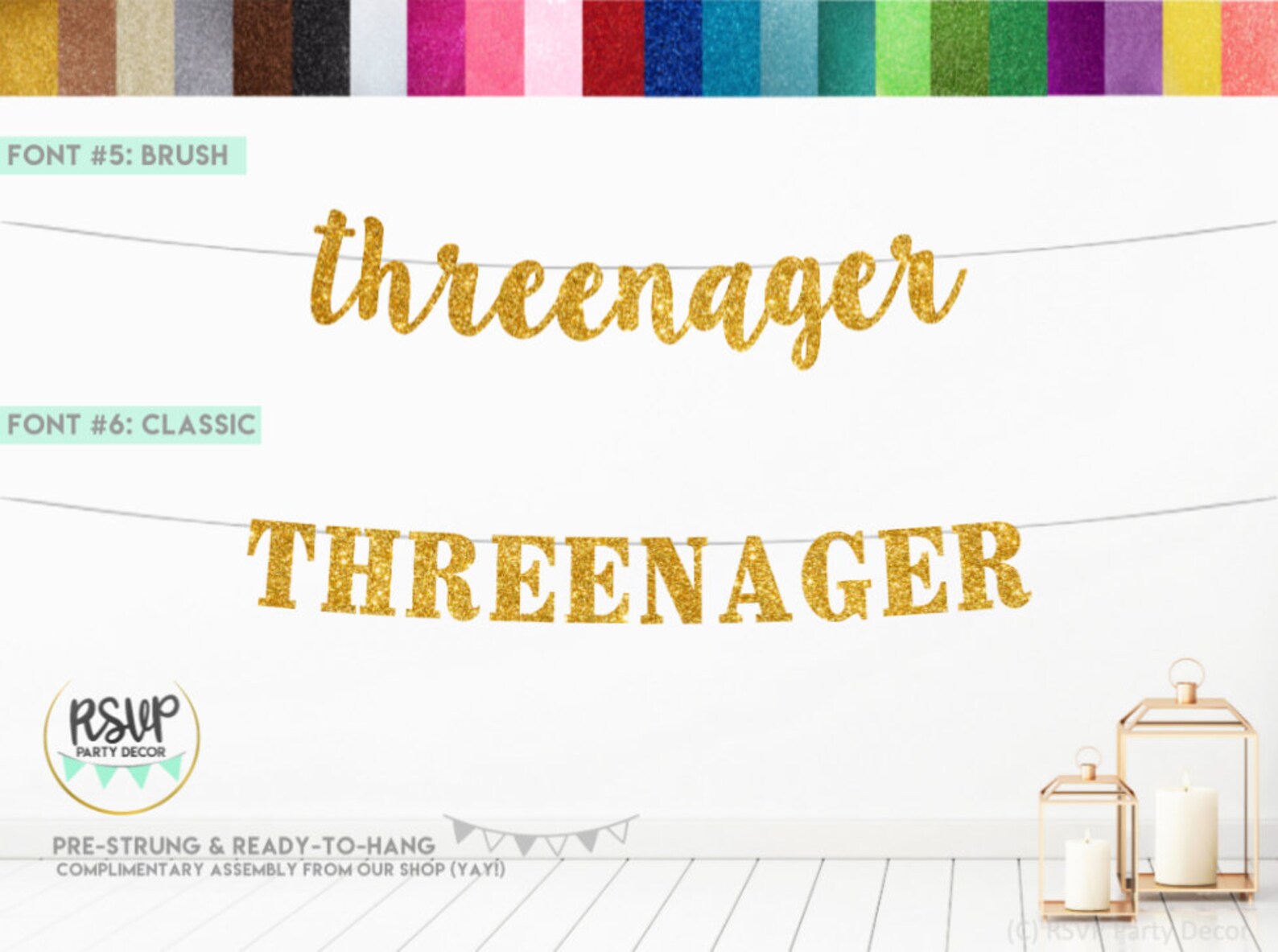 Threenager Banner Third Birthday Party Decorations 3rd - Etsy