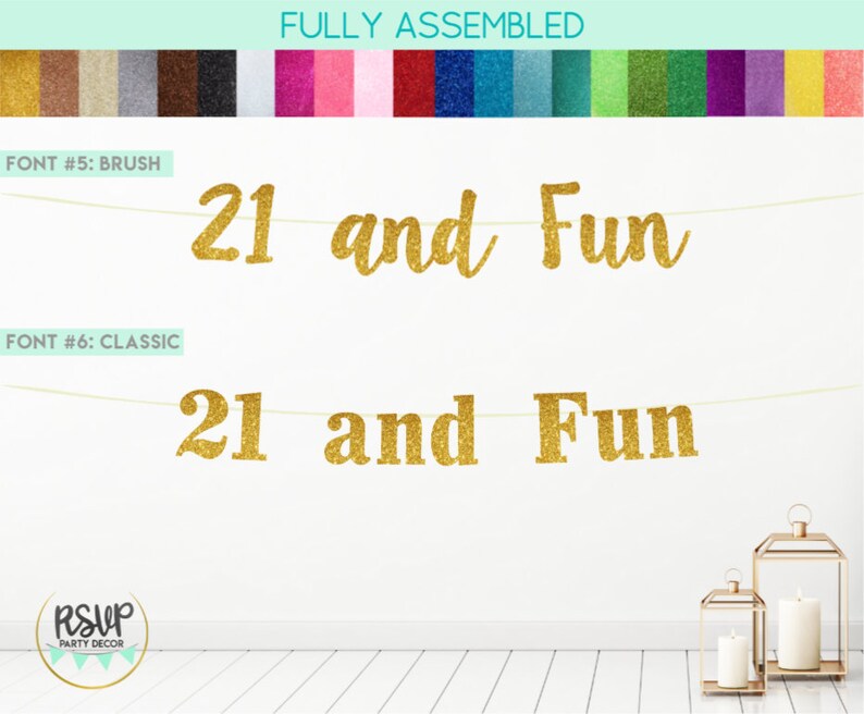 21 and Fun Banner 21st Birthday Banner 21st Birthday Party - Etsy