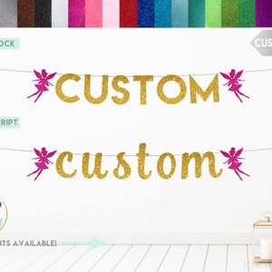Custom Fairy Banner, Fairy Themed Party Decorations, Pixie Banner ...