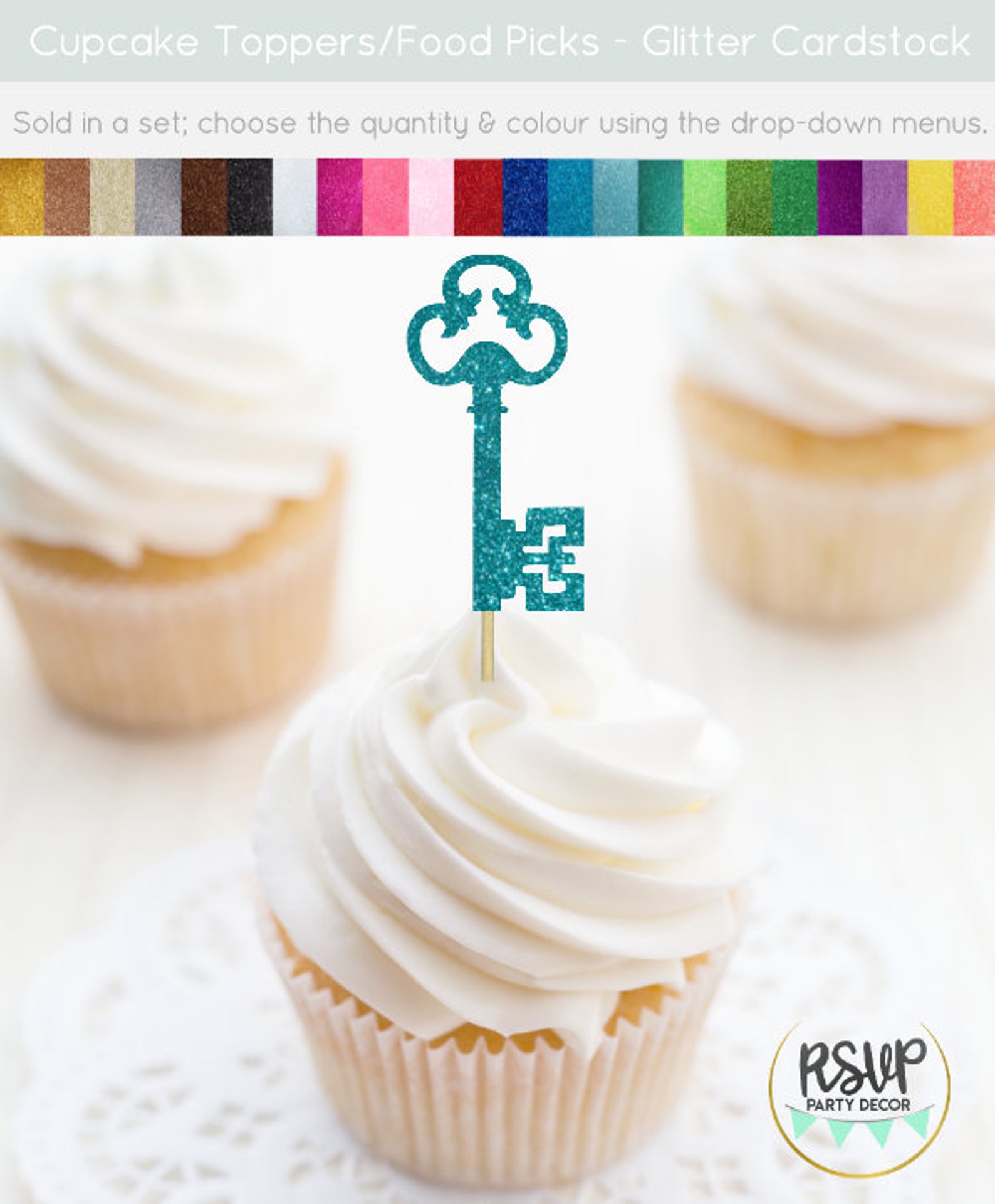Key Cupcake Toppers Key Food Picks Housewarming Party - Etsy