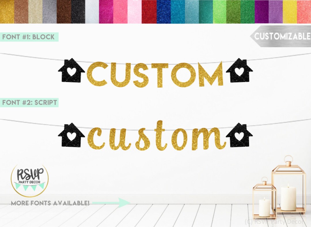 Custom House Banner, Housewarming Party Decorations, Welcome Home ...