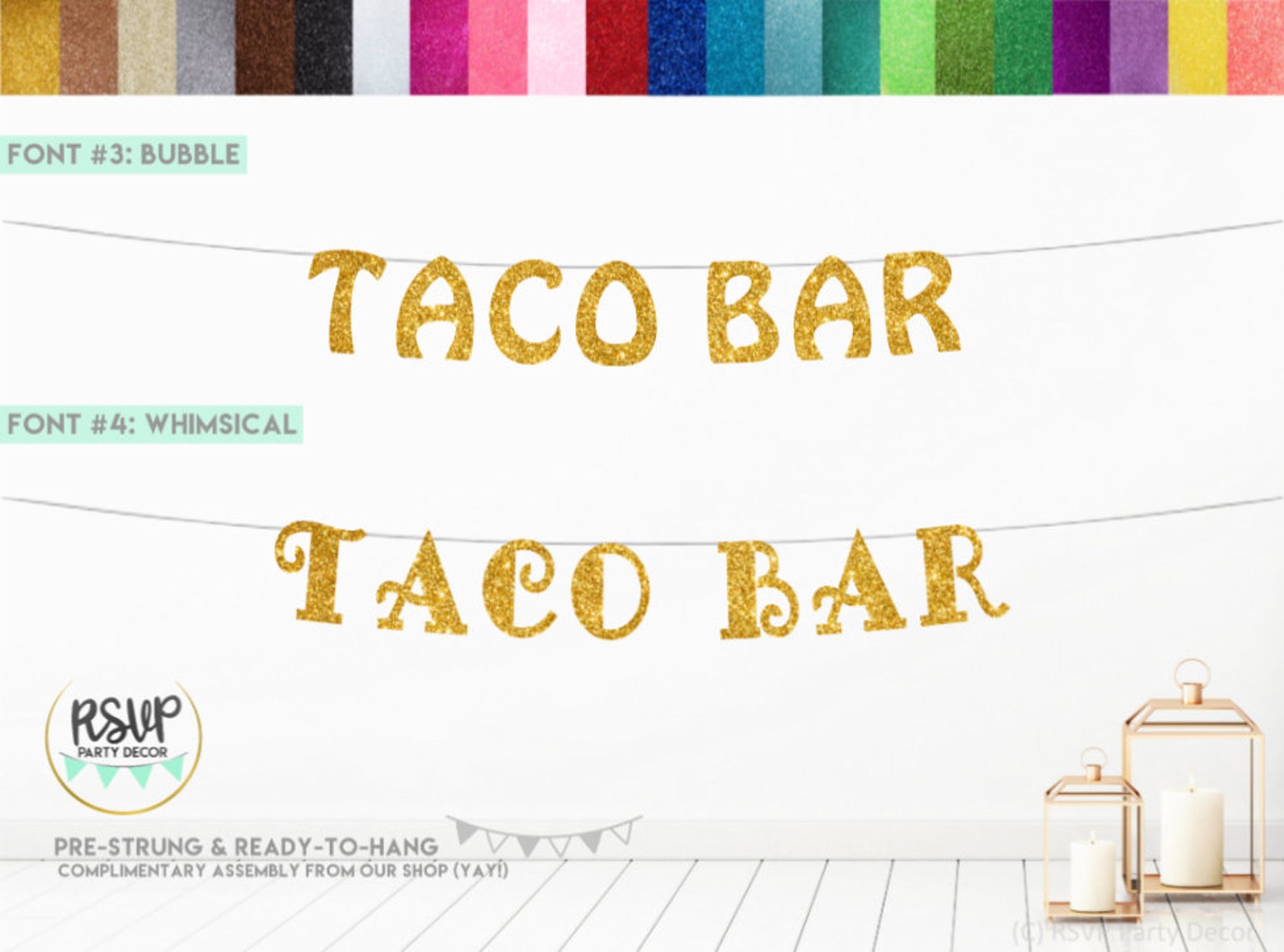 Taco Bar Banner, Taco Bar Sign, Taco Bout A Party, Cinco De Mayo Party ...