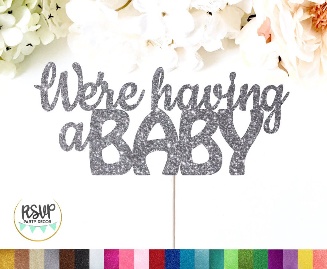 We're Having A Baby Cake Topper Pregnancy Announcement | Etsy