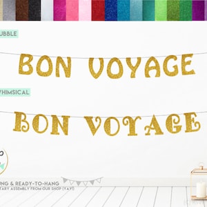 Bon Voyage Banner, Bon Voyage Sign, Going Away Party Decor, Retirement ...