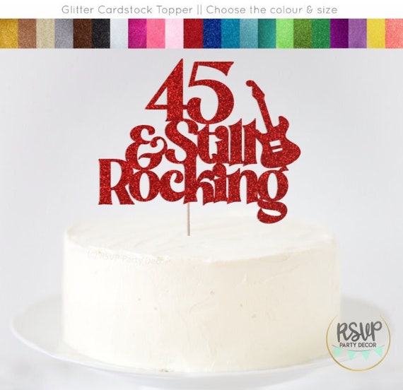 Custom Age Still Rocking Cake Topper Music Birthday Party - Etsy