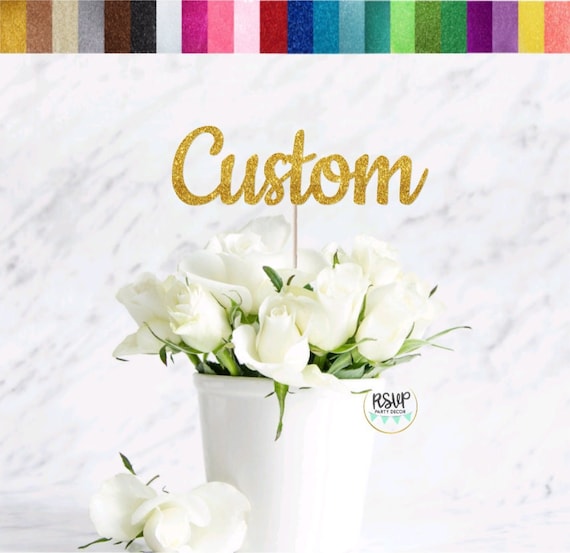 Custom Centerpiece Topper, Personalized Bouquet Topper, Custom Bouquet ...