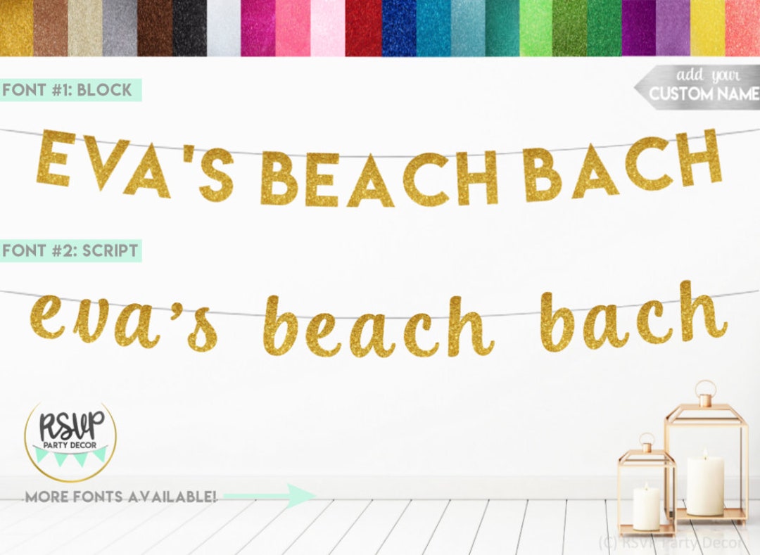 Custom Beach Bach Banner, Beach Bachelorette Banner, Beachlorette Sign ...