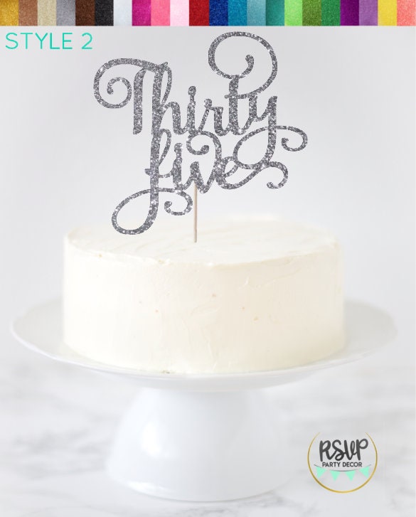 Thirty Five Cake Topper, 35 Cake Topper, Thirtyfive Cake Topper, Thirty ...