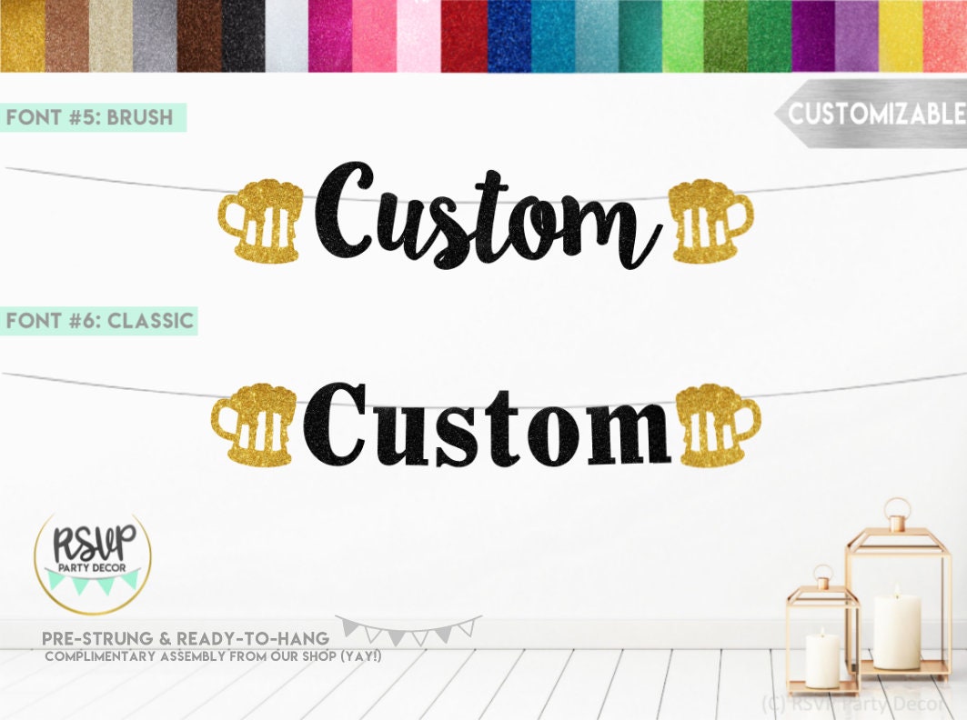 Custom Beer Banner Beer Party Decorations Beer Themed - Etsy