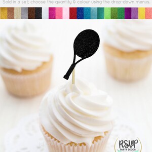 Tennis Racket Cupcake Toppers, Tennis Party Decorations, Tennis Food ...