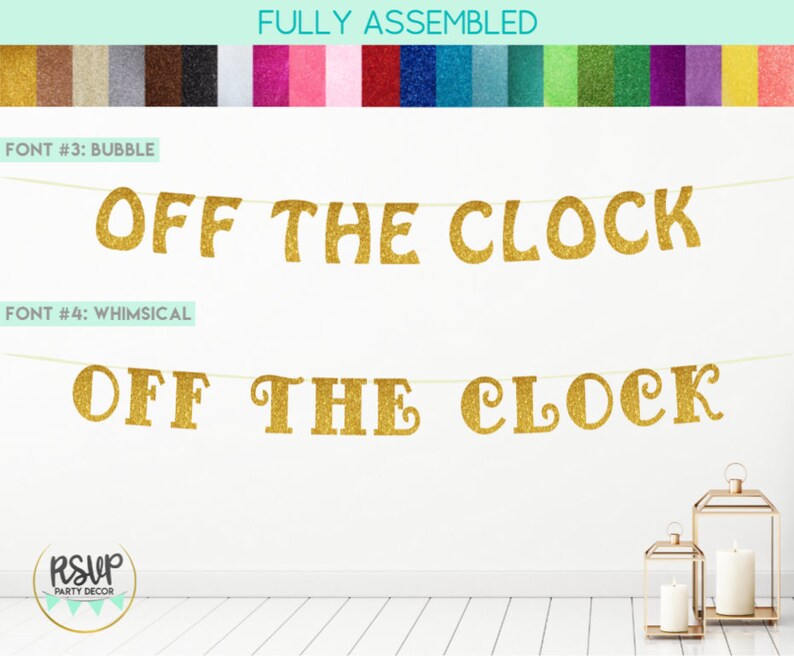 Off the Clock Banner Retirement Party Decorations Officially - Etsy