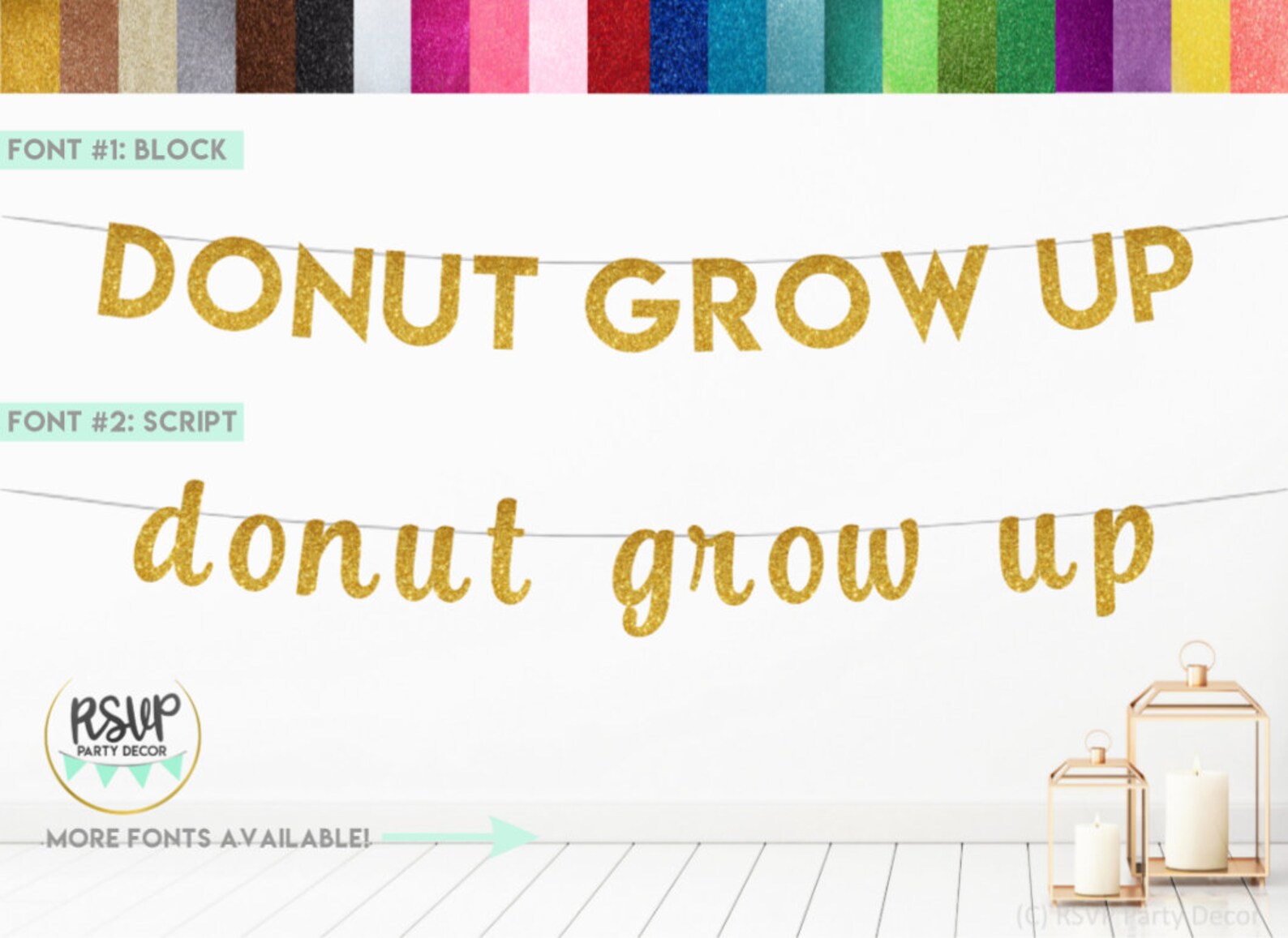 Donut Grow up Banner, Donut Grow up Sign, Donut Party Decor, Donut ...