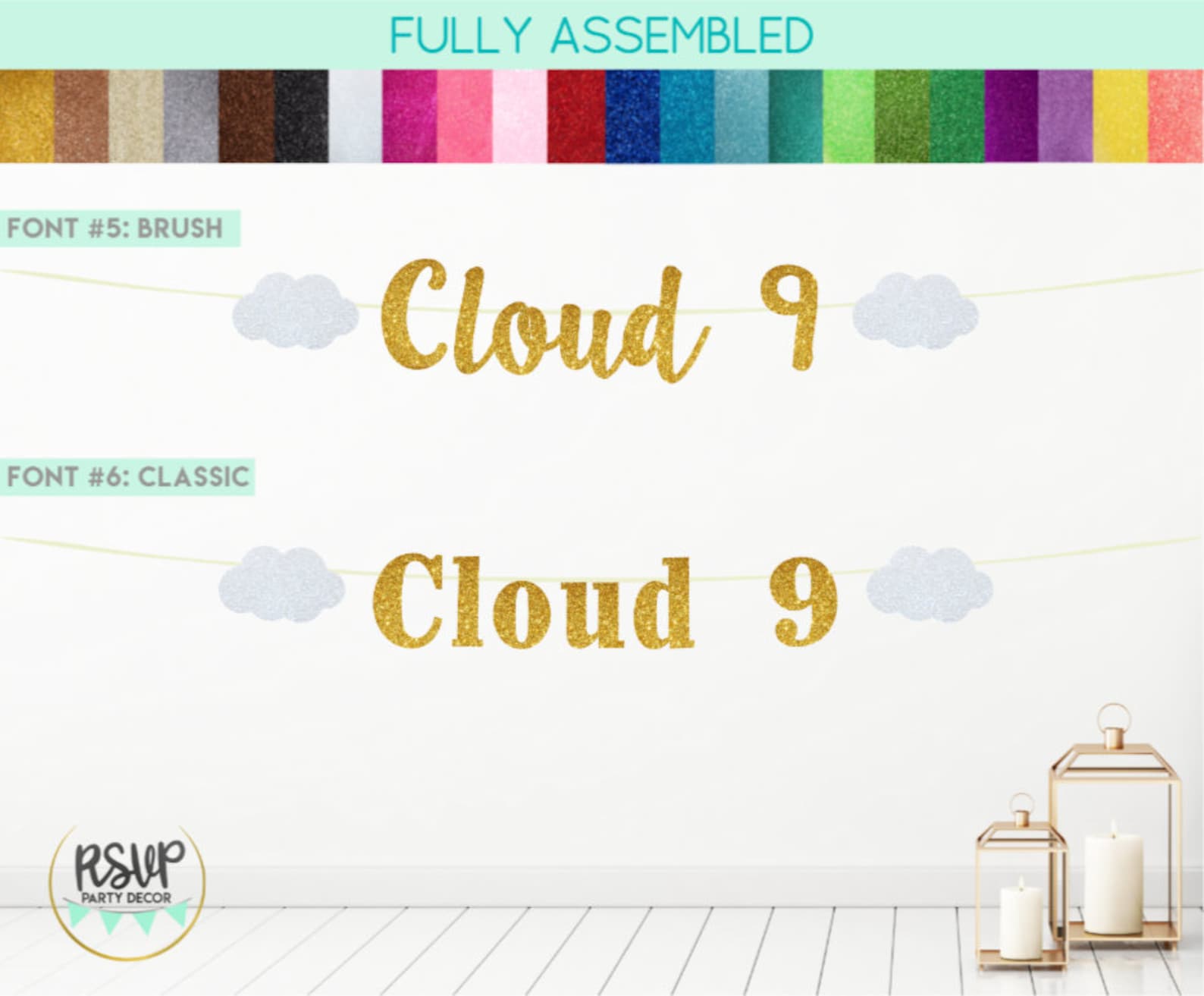 Cloud 9 Banner, 9th Birthday Party Decorations, 9th Birthday Banner, I ...