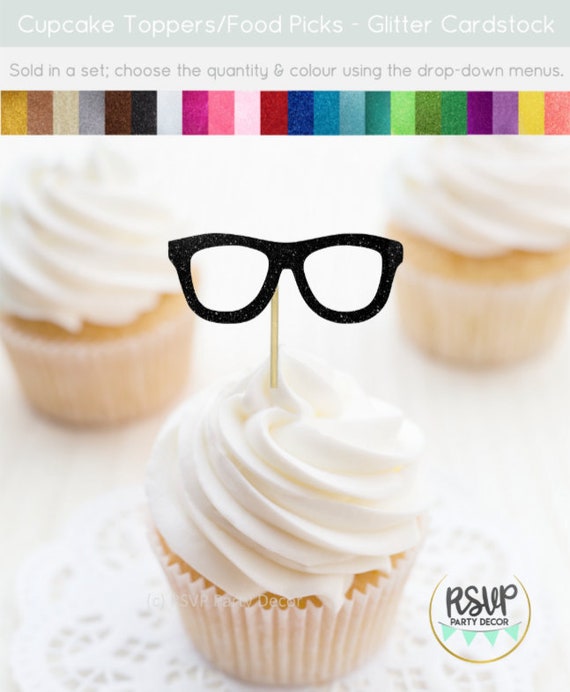 Eyeglasses Cupcake Toppers, Glasses Cupcake Toppers, Optometrist ...