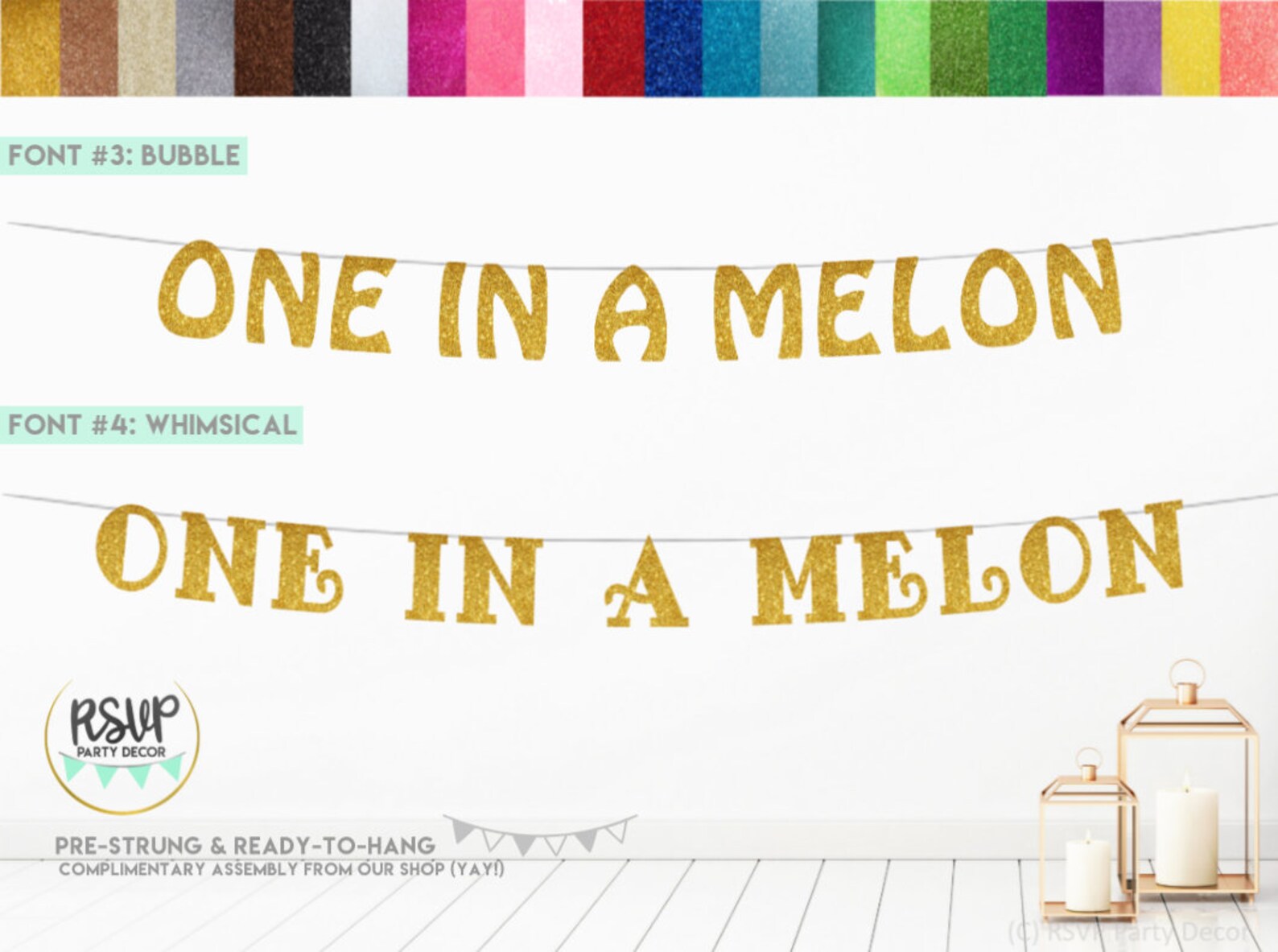 One in A Melon Banner Fruit Themed 1st Birthday Banner - Etsy