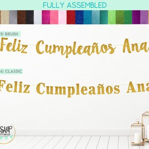 Custom Feliz Cumpleaños Banner, Feliz Cumpleanos Name Sign ...