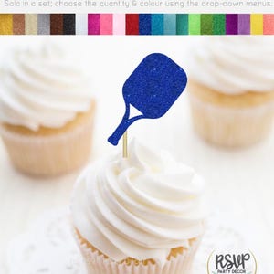 Pickleball Racket Cupcake Toppers, Pickleball Party Decorations ...