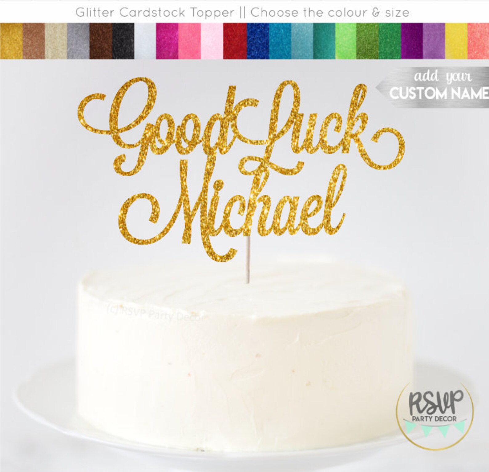 Custom Good Luck Cake Topper Personalized Good Luck Sign Bon - Etsy