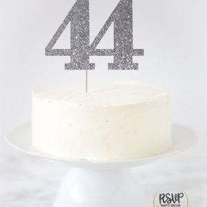 Forty Four Cake Topper, 44 Cake Topper, Fortyfour Cake Topper, Happy ...