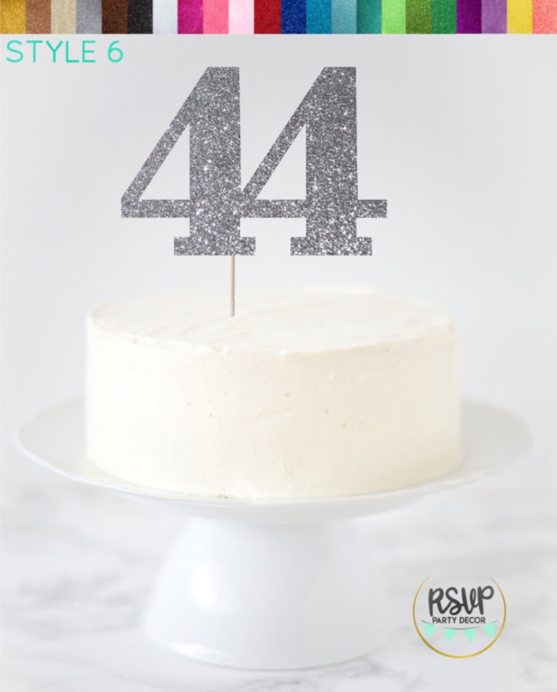 Forty Four Cake Topper 44 Cake Topper Fortyfour Cake Topper - Etsy