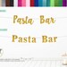 Pasta Bar Banner Glitter Pasta Bar Sign Pasta Station - Etsy