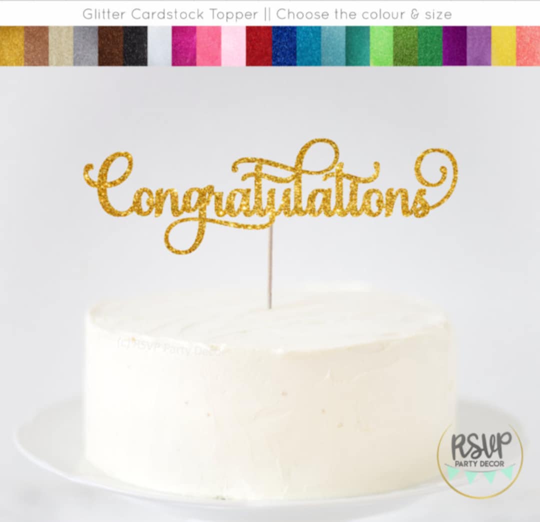 Congratulations Cake Topper, Congrats Cake Topper, Graduation Cake ...