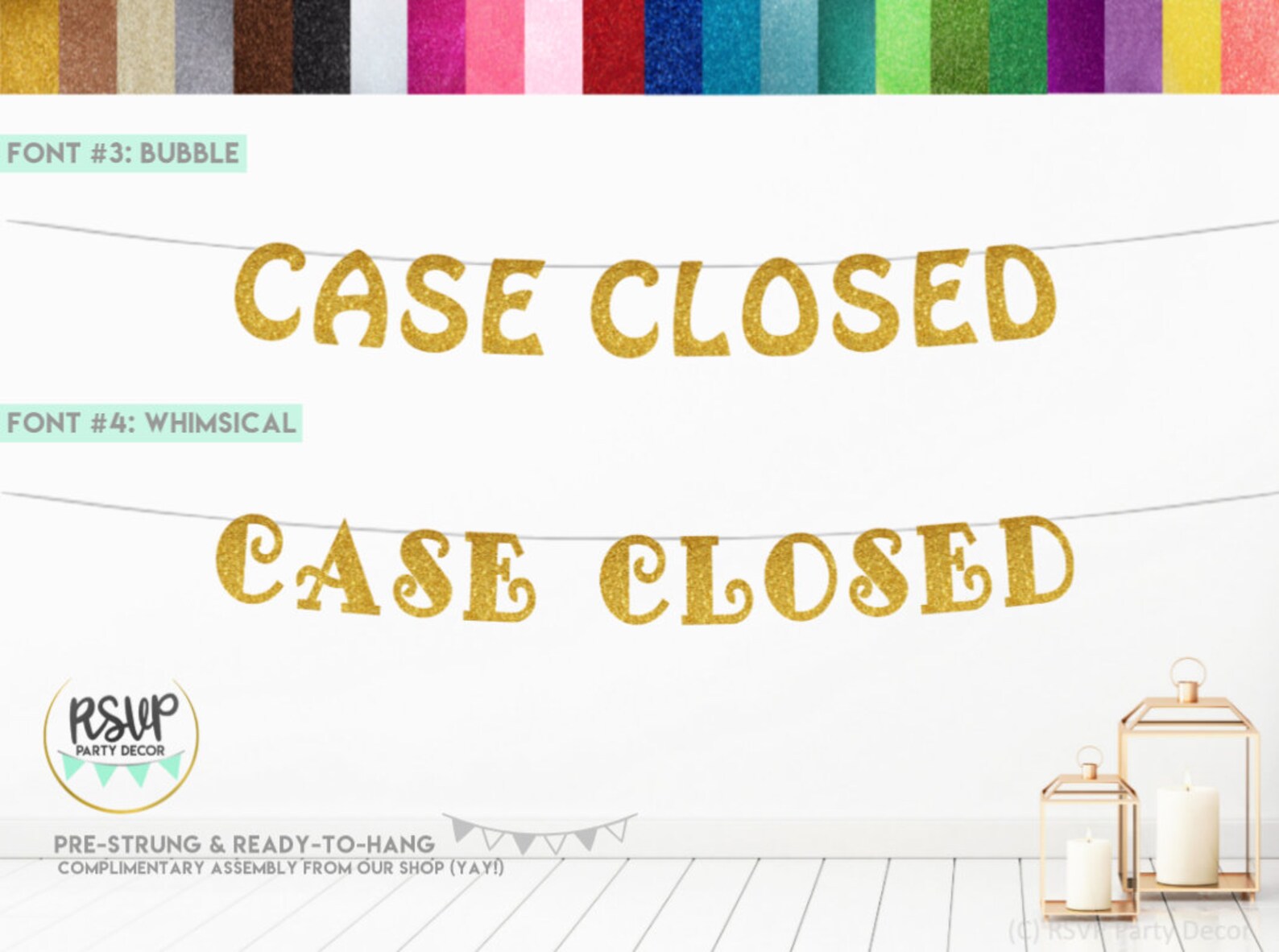 Case Closed Banner, Law School Graduation Party Decor, Lawyer ...