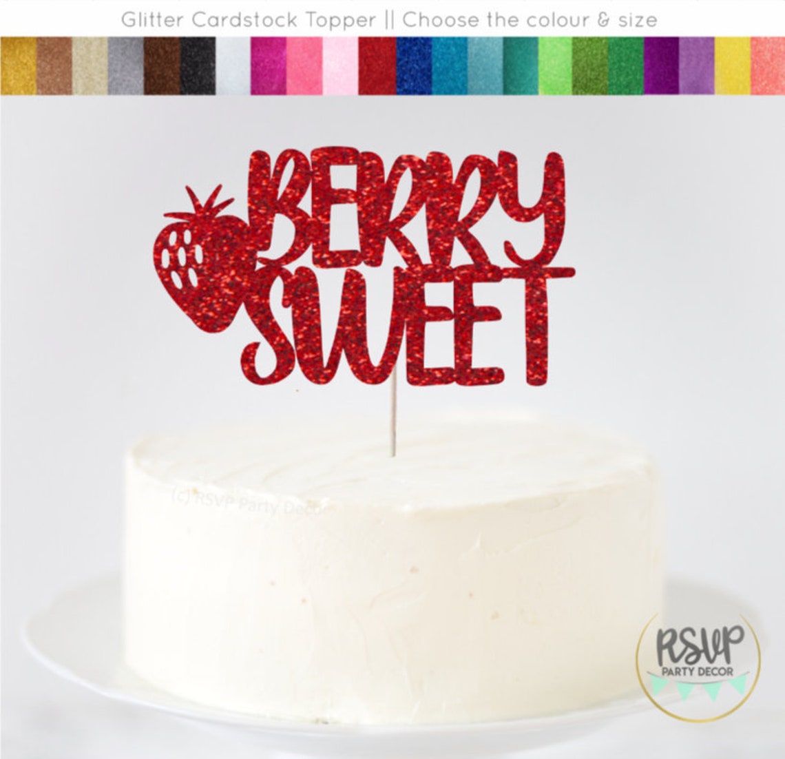 Berry Sweet Cake Topper Fruit Themed Birthday Cake Topper | Etsy